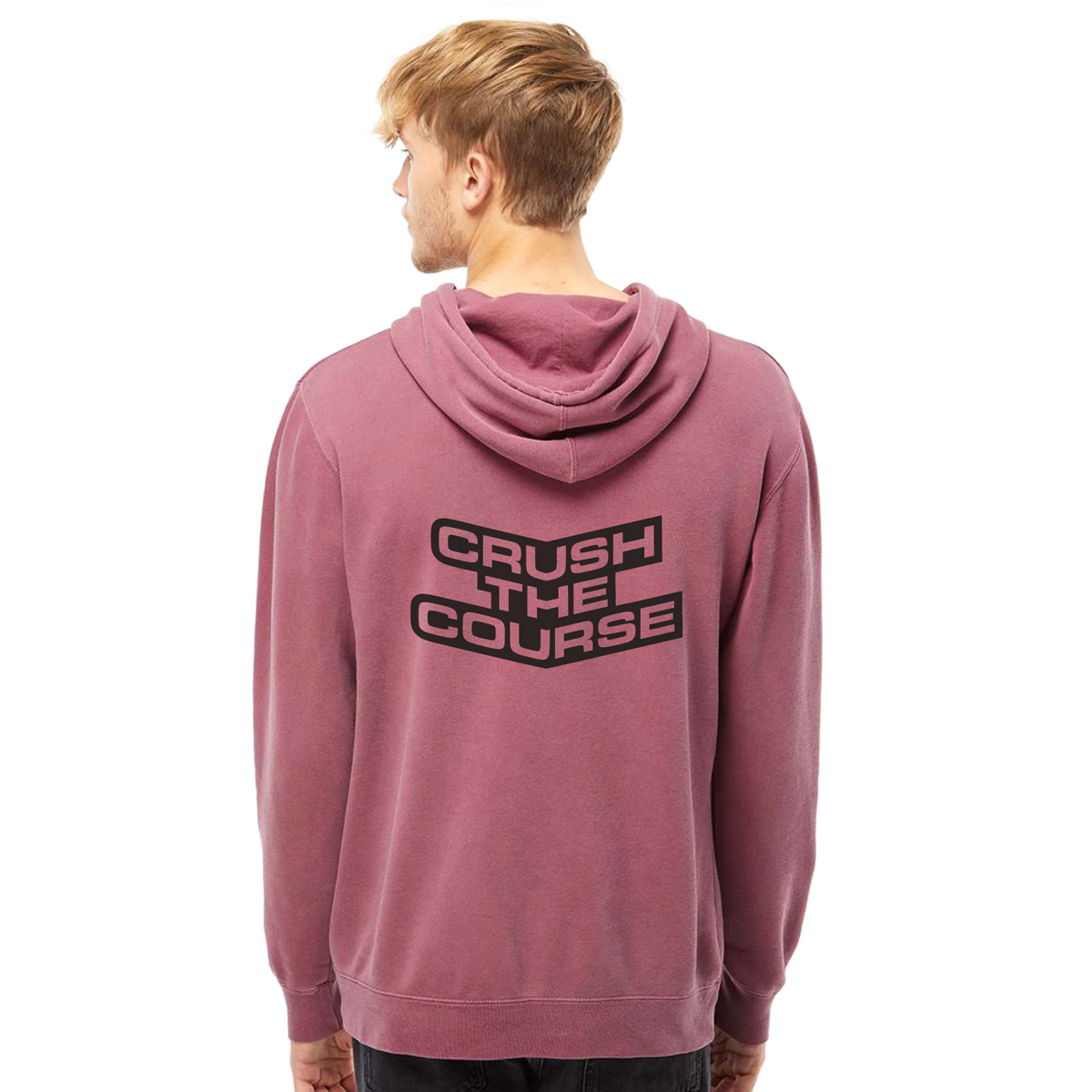 Crush The Course Midweight Maroon Hoodie - Adult – USA Ninja Challenge